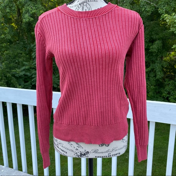 rag & bone | Sweaters | Xxs Rag Bone Long Sleeve Cotton Brick Red ...
